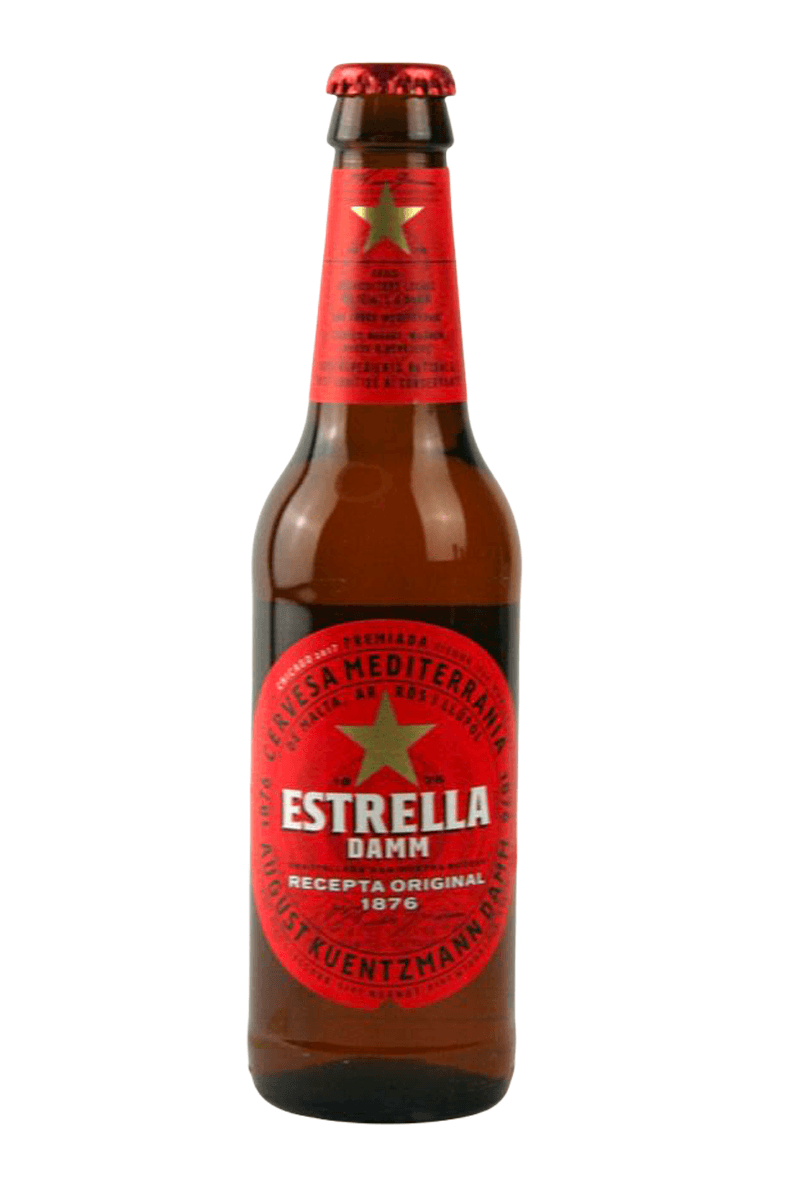 Estrella Damm Beer in returnable glass 330 ml - Pack 6 Units – Re-pot ...