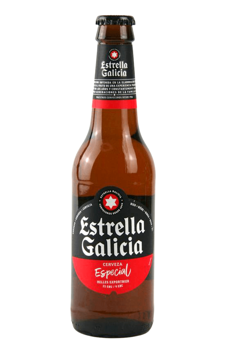 Cerveza Estrella Galicia en vidrio retornable 330 ml - Pack 6 Ud – Re ...