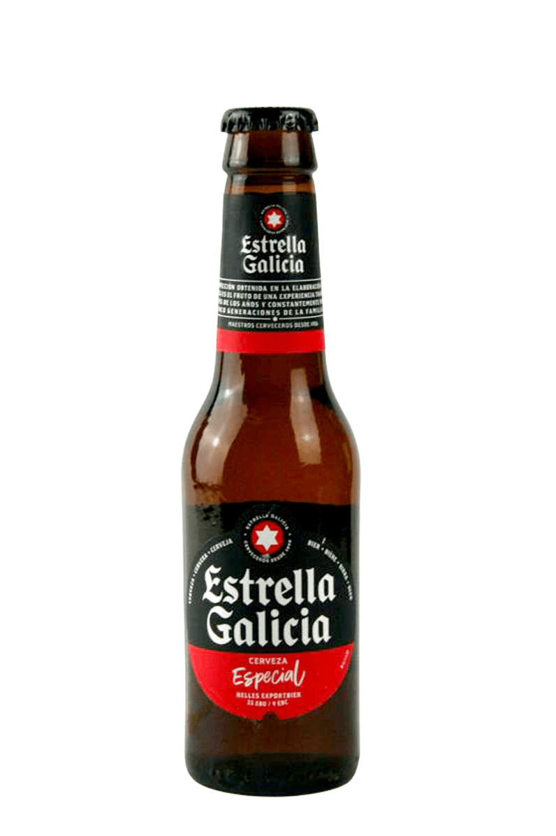 Cerveza Estrella Galicia en vidrio retornable 200 ml - Pack 6 Ud – Re ...